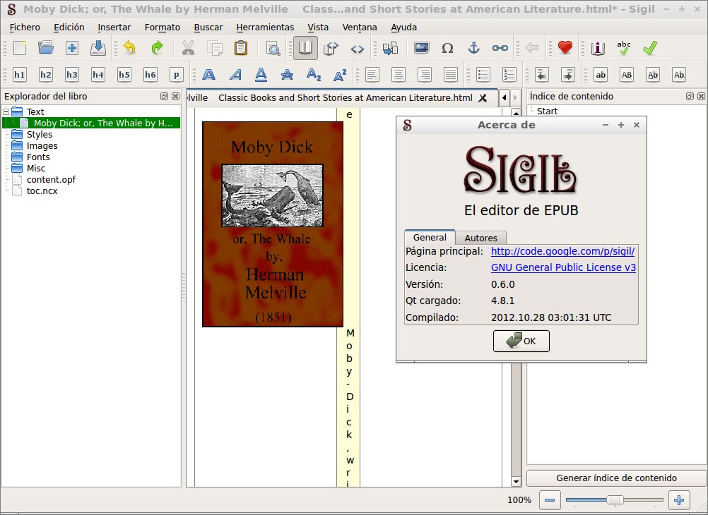 Sigil 0.60: nueva versión de este ebook editor – La mirada del replicante