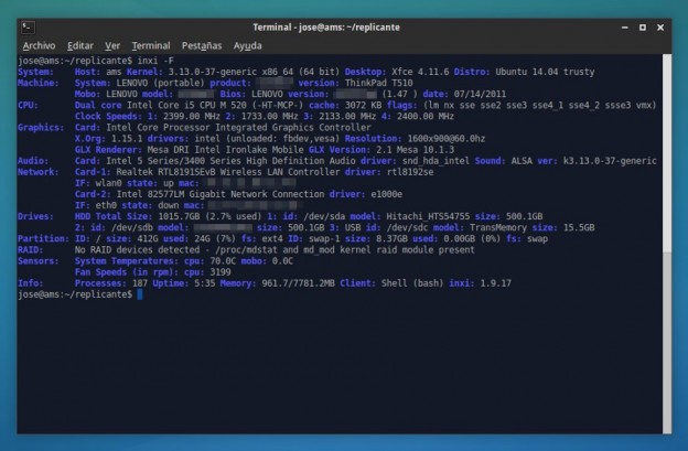 Toda la información de tu sistema linux con inxi – La mirada del replicante