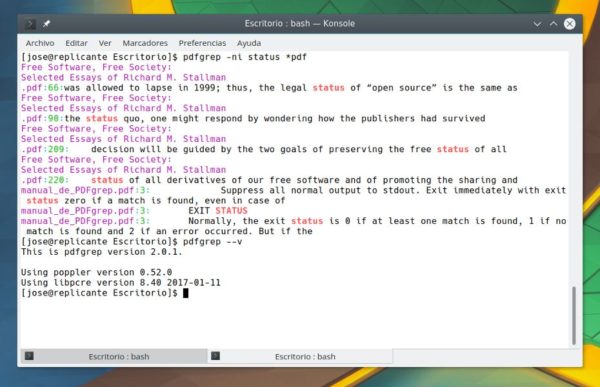 Buscar texto en archivos PDF con pdfgrep – La mirada del replicante